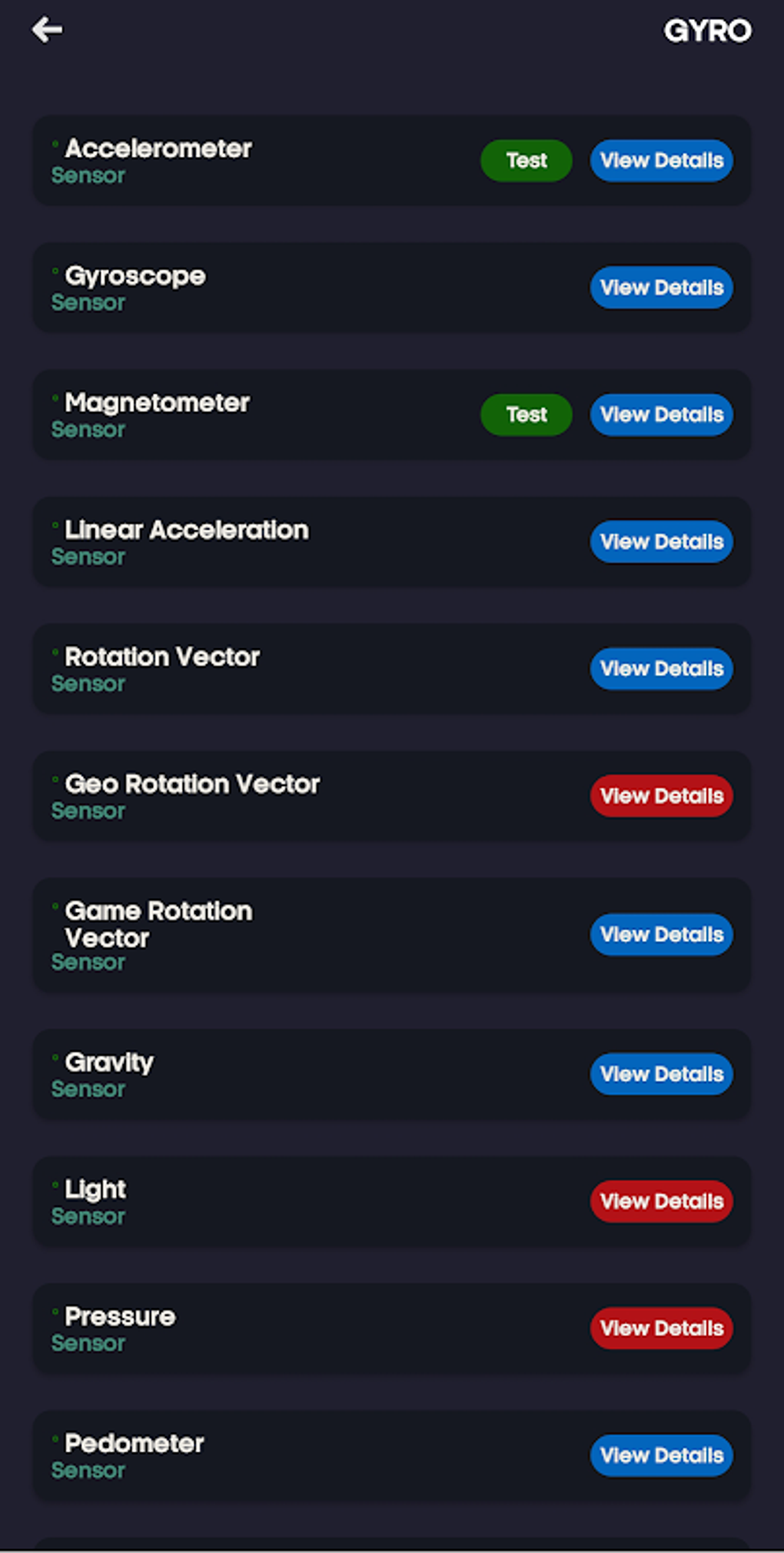 Gyroscope Test APK for Android - Download