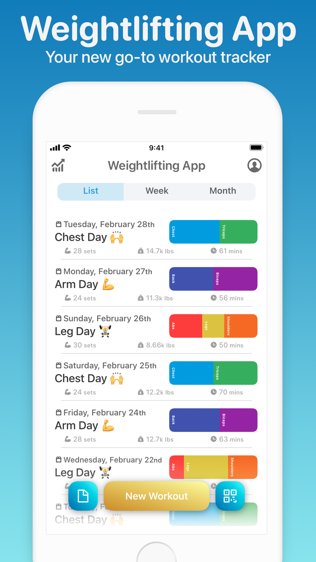 Weightlifting App pour iPhone - Télécharger