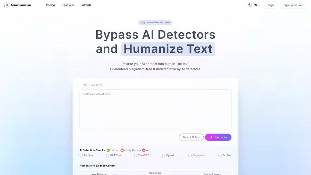Semihuman AI for AI Writing assistant: review, features & use cases