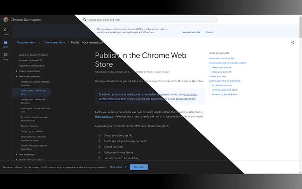 Dark mode Google Chrome 용 - 확장 프로그램 다운로드