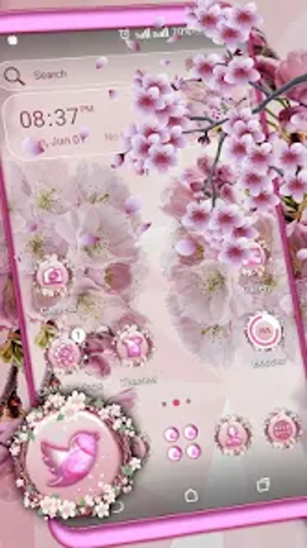 Pink Cherry Blossom Theme for Android - Download