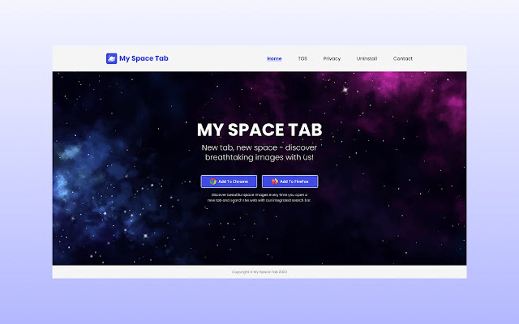 My Space Tab for Google Chrome - Extension Download