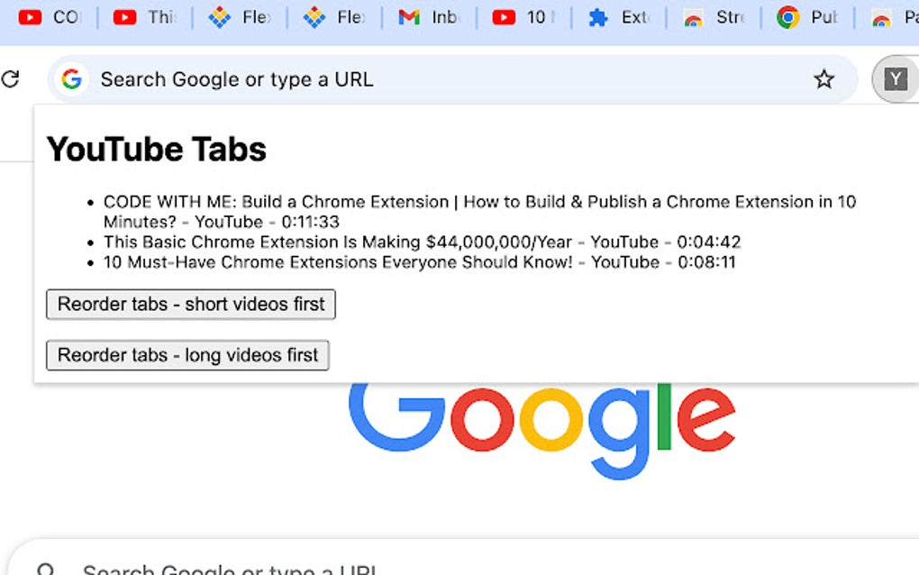 YouTube Tab Organizer para Google Chrome - Extensión Descargar