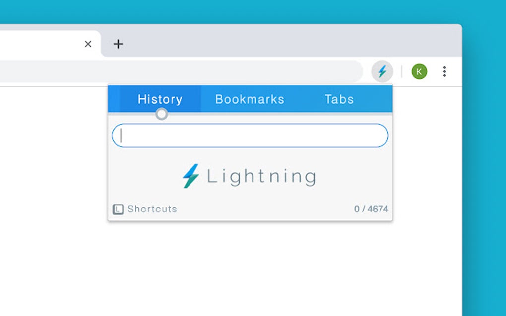 Lightning (History, bookmark and tab search) para Google Chrome - Extensión Descargar