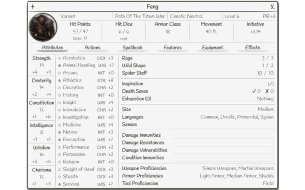 Roll20 DnD Sheet for Google Chrome - Extension Download