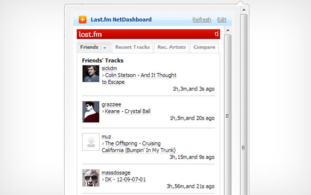 Last.fm NetDashboard for Google Chrome - Extension Download
