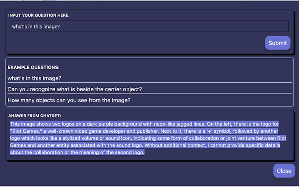 ASK GPT about images pour Google Chrome - Extension Télécharger