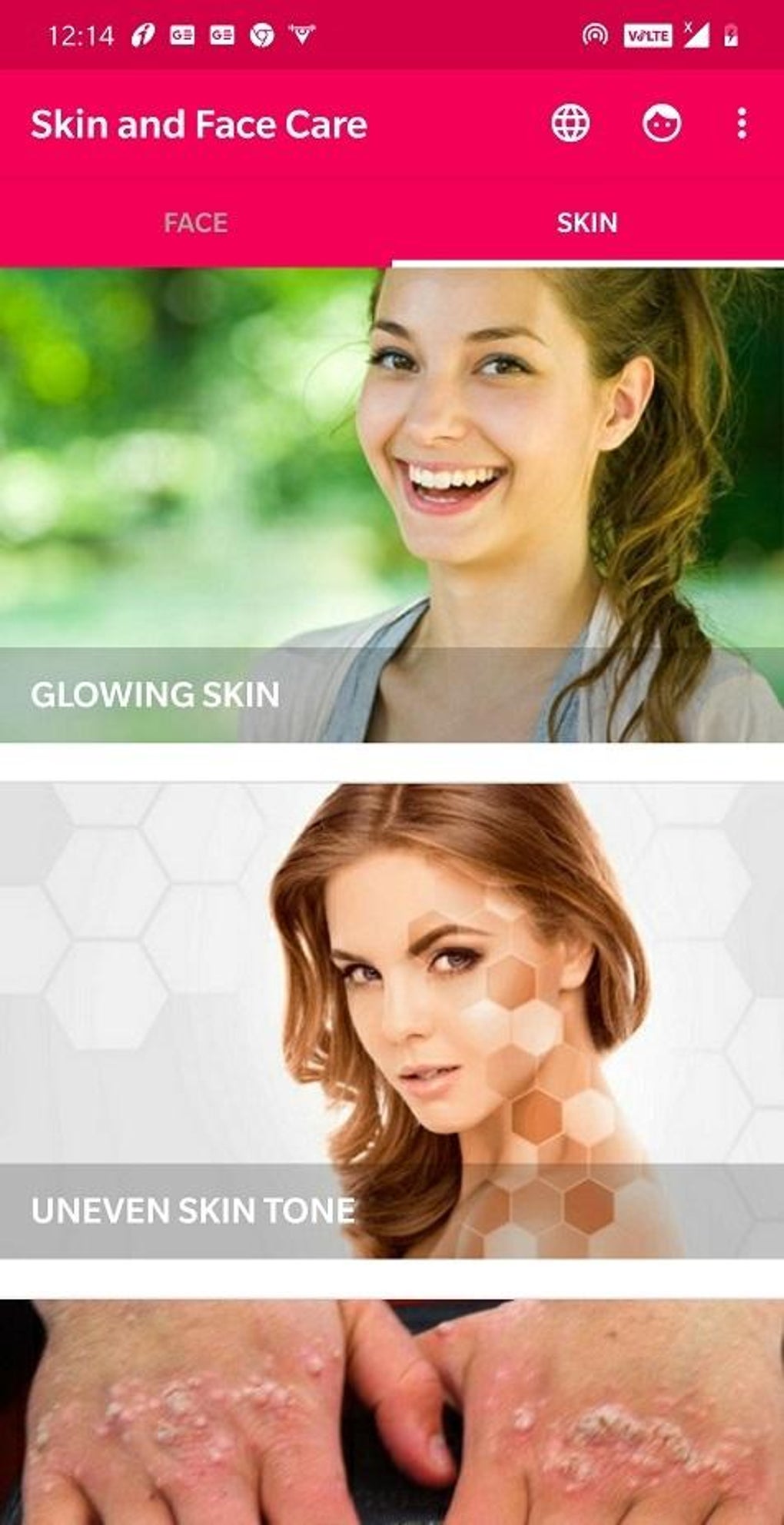 Skin and Face Care - acne fairness wrinkles para Android - Descargar