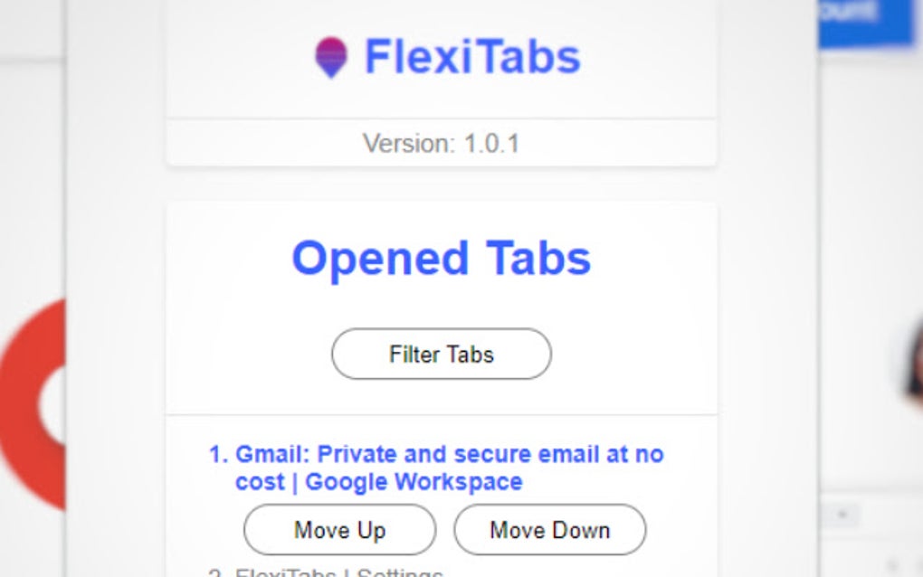 FlexiTabs for Google Chrome - Extension Download