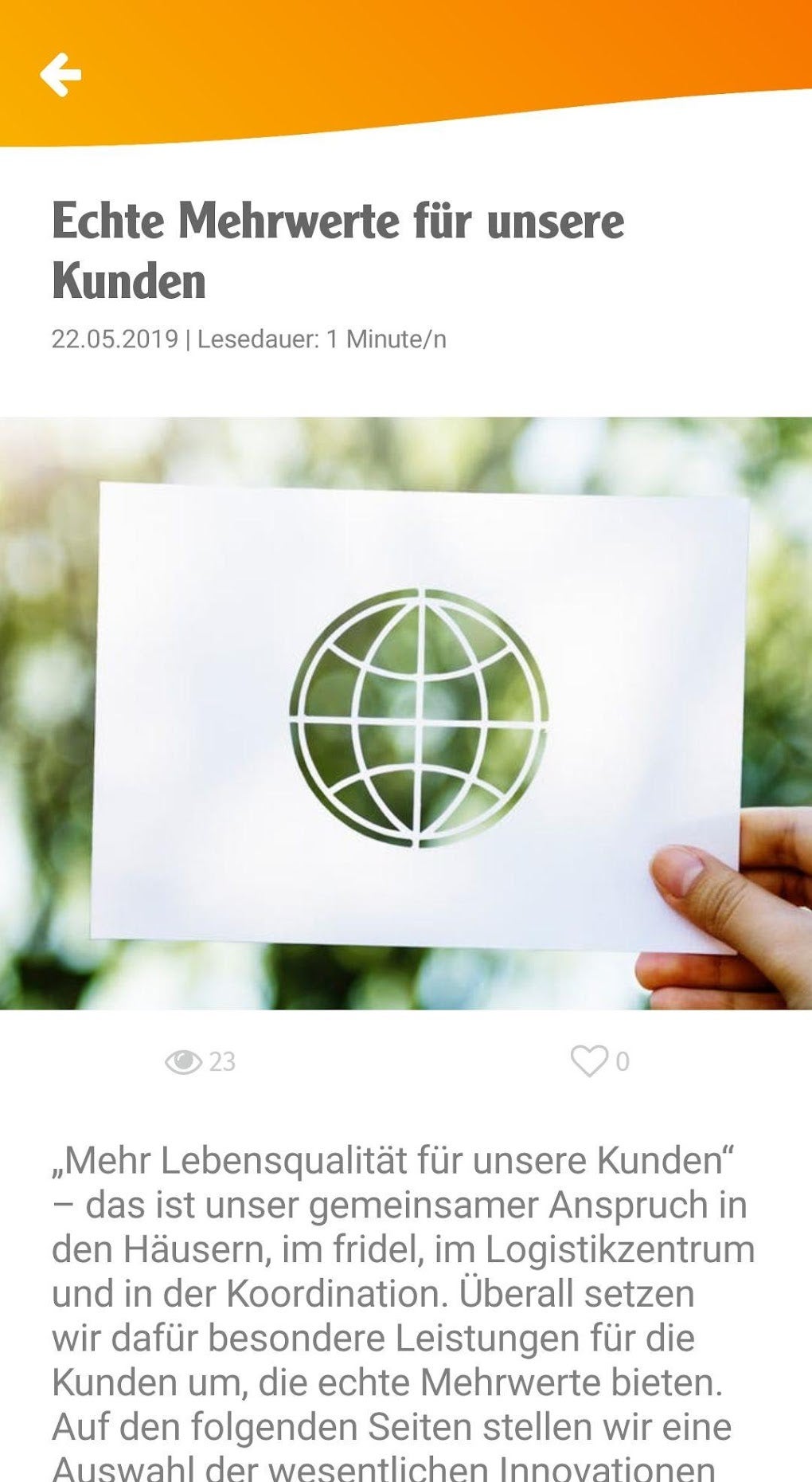 Mia Globus Mitarbeiter App für Android - Download