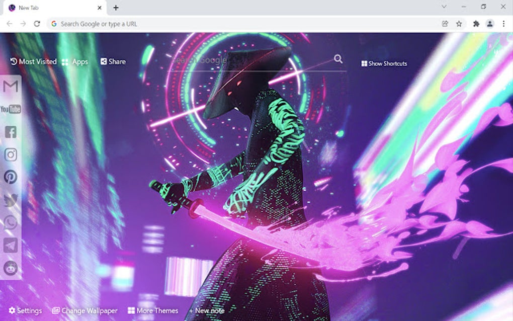 Neon Wallpaper pour Google Chrome - Extension Télécharger