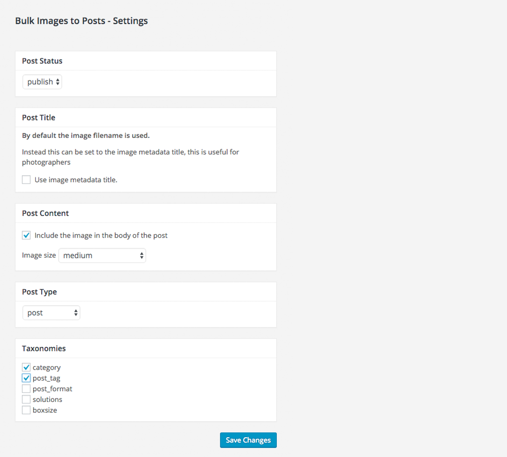 Bulk Images to Posts for WordPress - Download