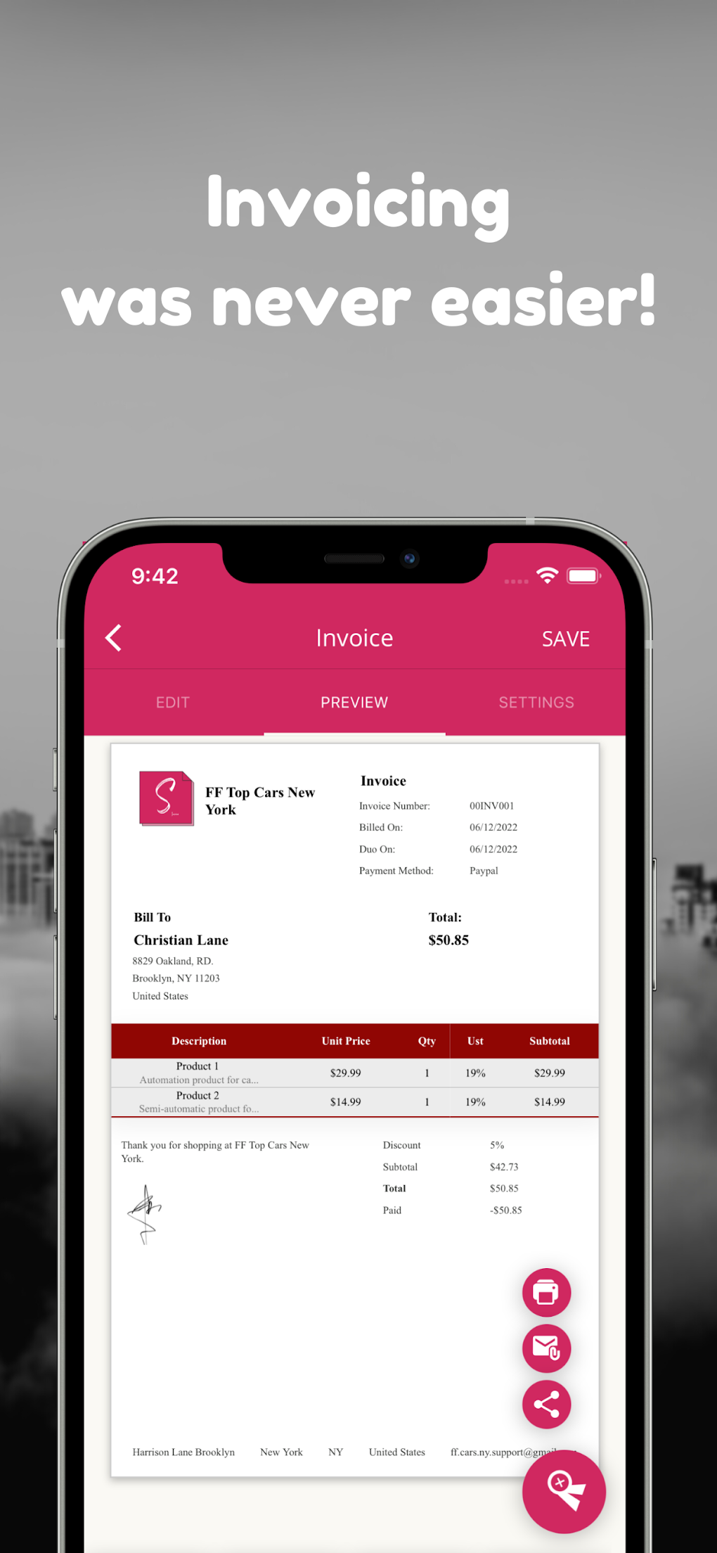 Simple Invoice - Invoice Maker para Android - Descargar