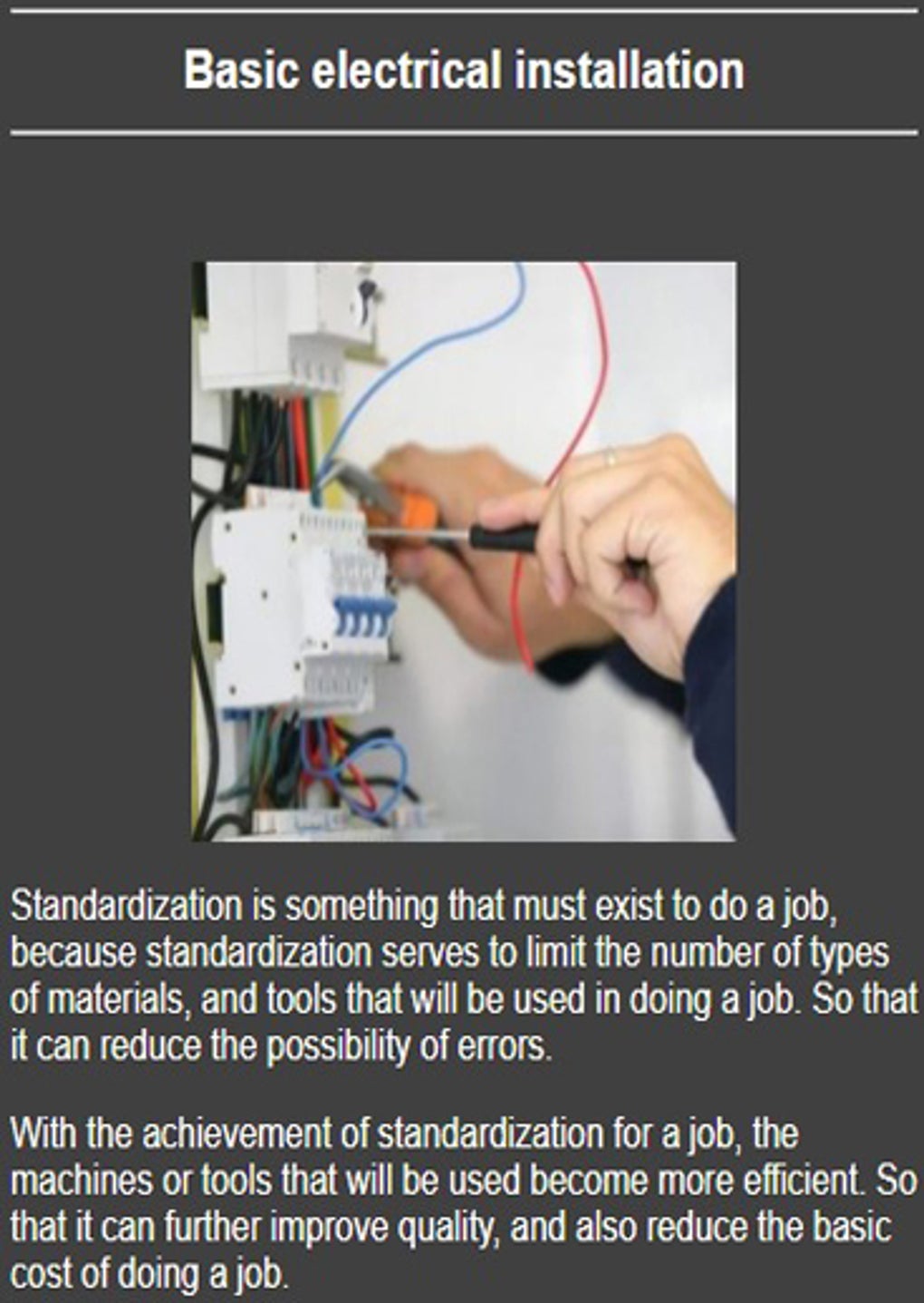 Learn Electrical Installation for Android - Download