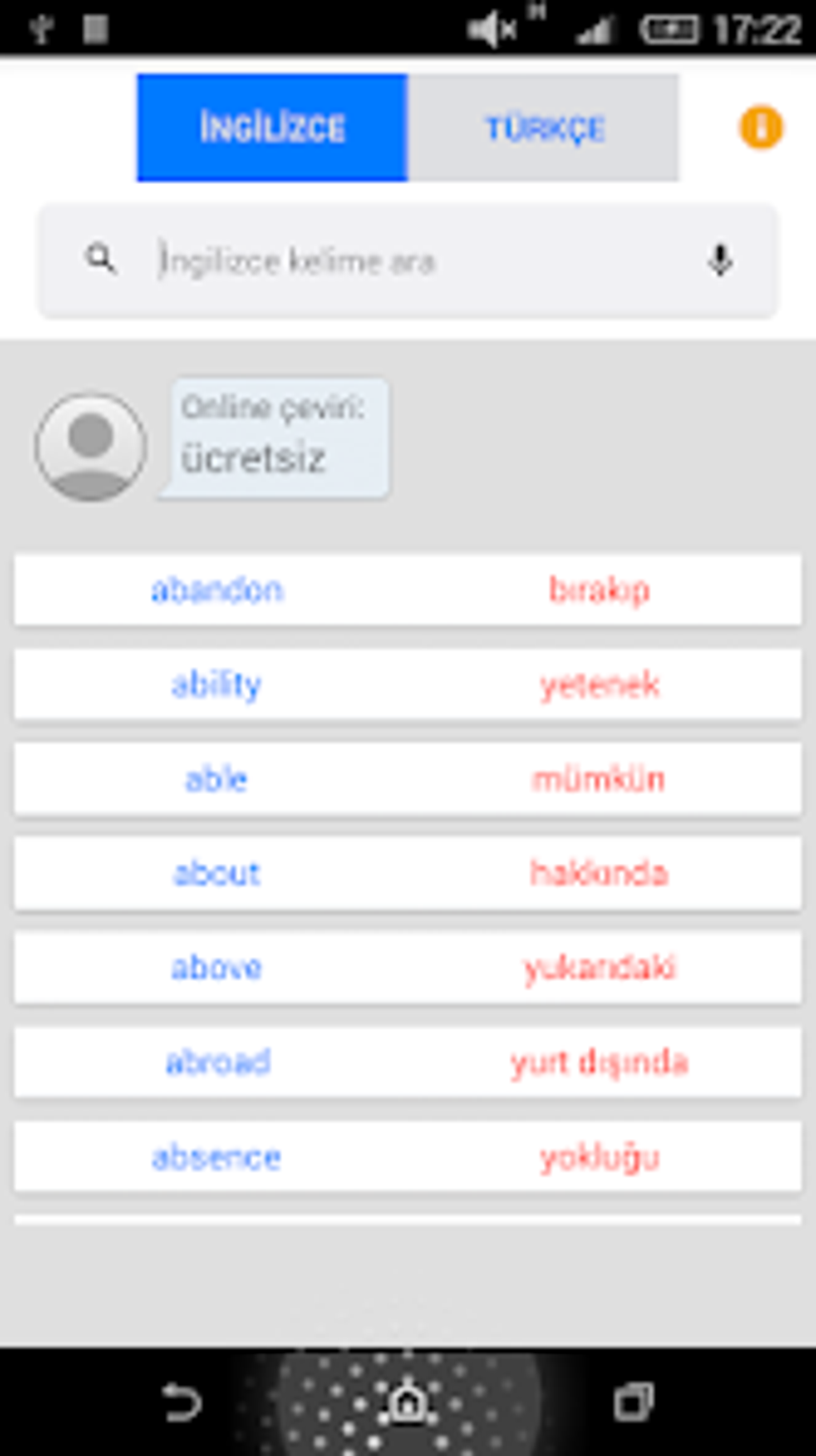 English Turkish Translator for Android - Download