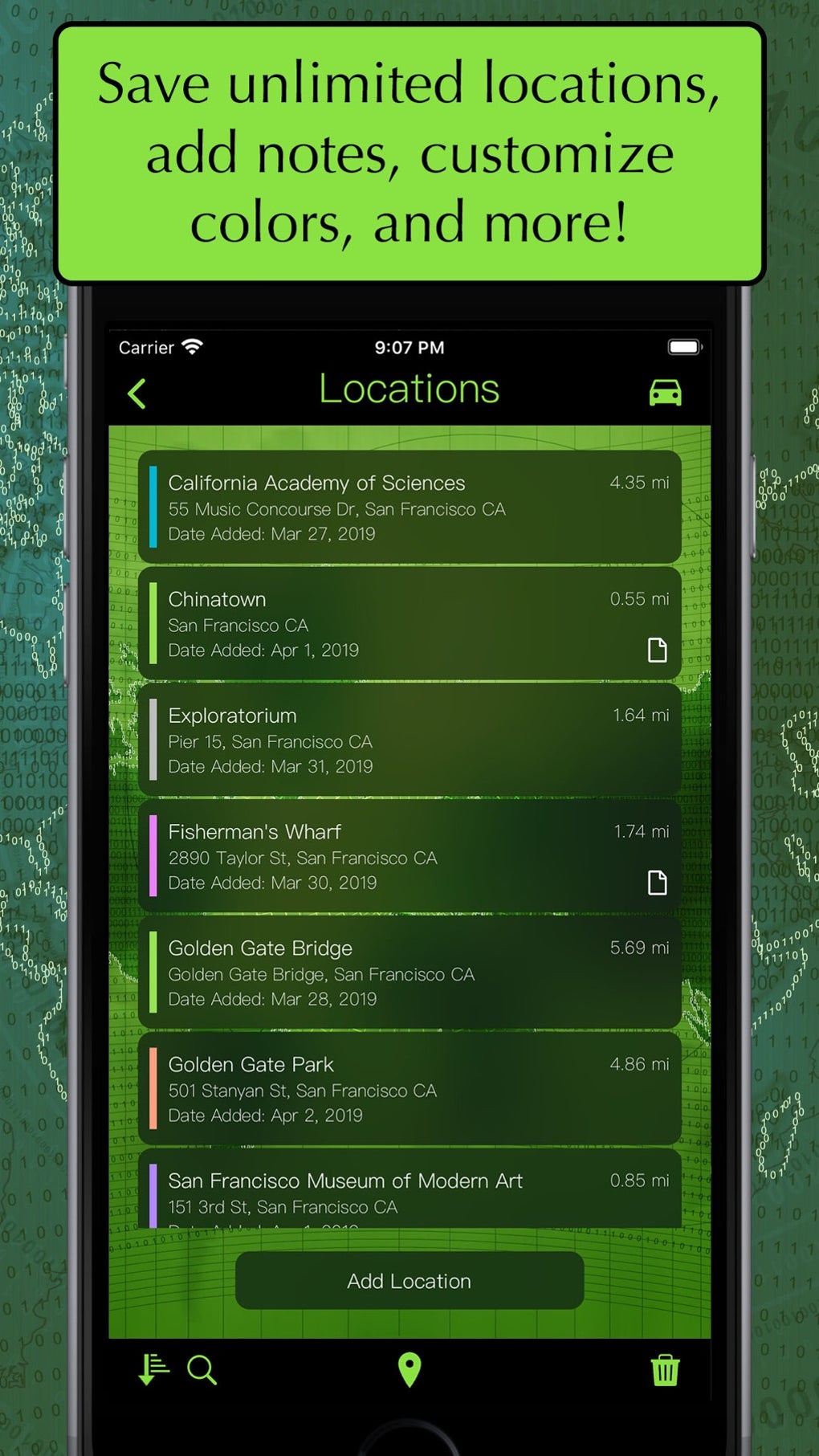 MapIt Map Multiple Locations IPhone 