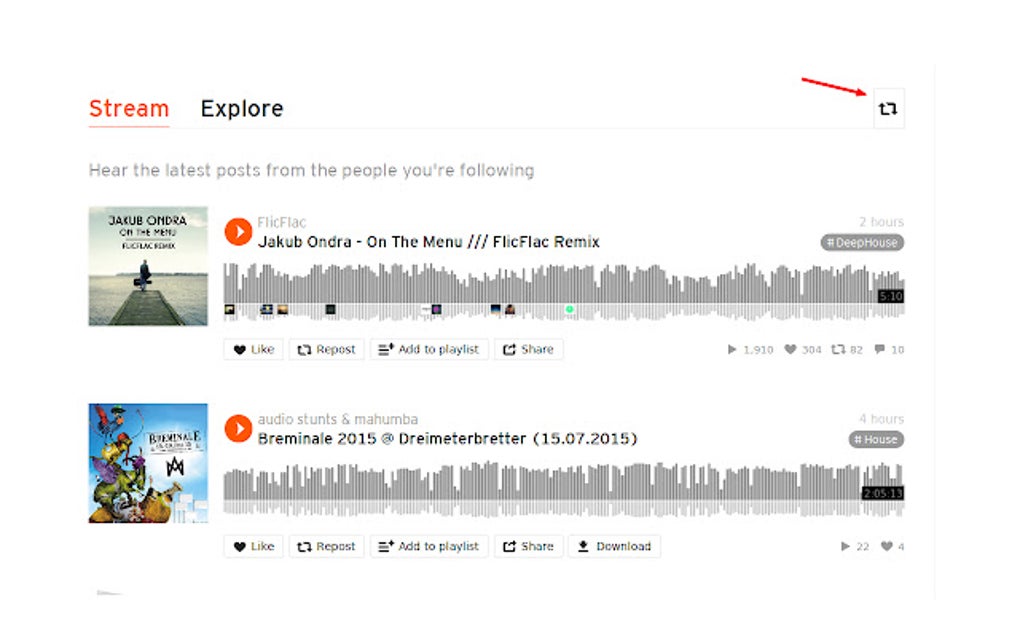Repost-Toggle for Soundcloud para Google Chrome - Extensión Descargar