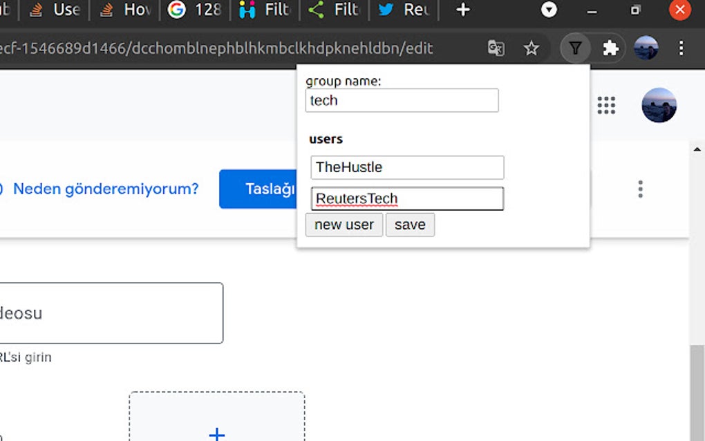 Twitter Timeline Filter for Google Chrome - Extension Download