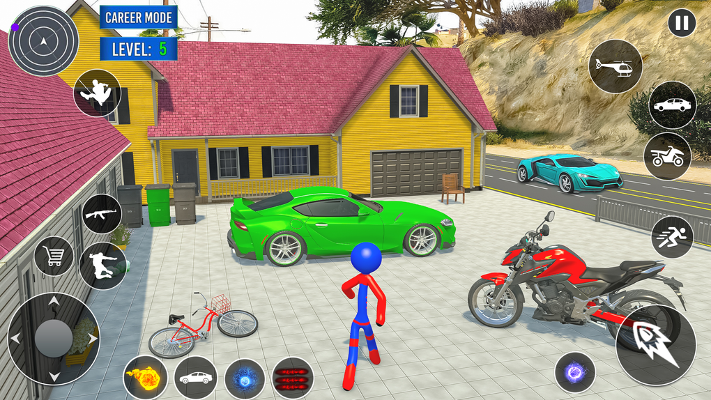 Stickman Rope Hero Game spider for iPhone - Download