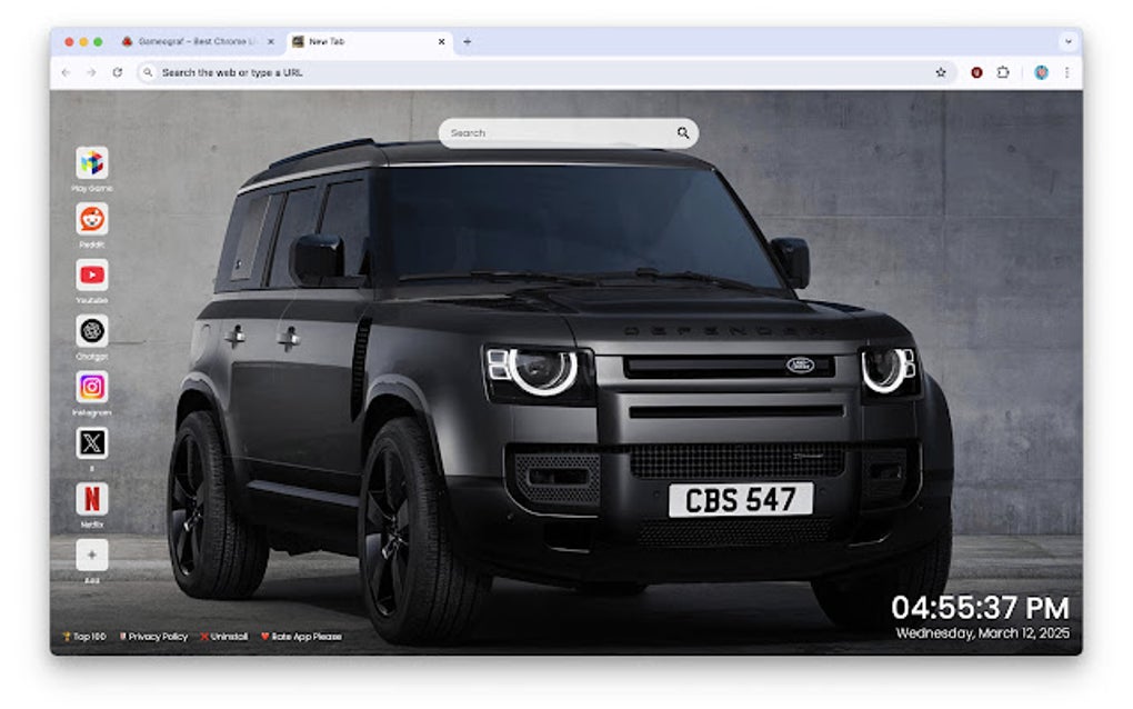 Land Rover Defender Wallpapers per Google Chrome - Estensione Download