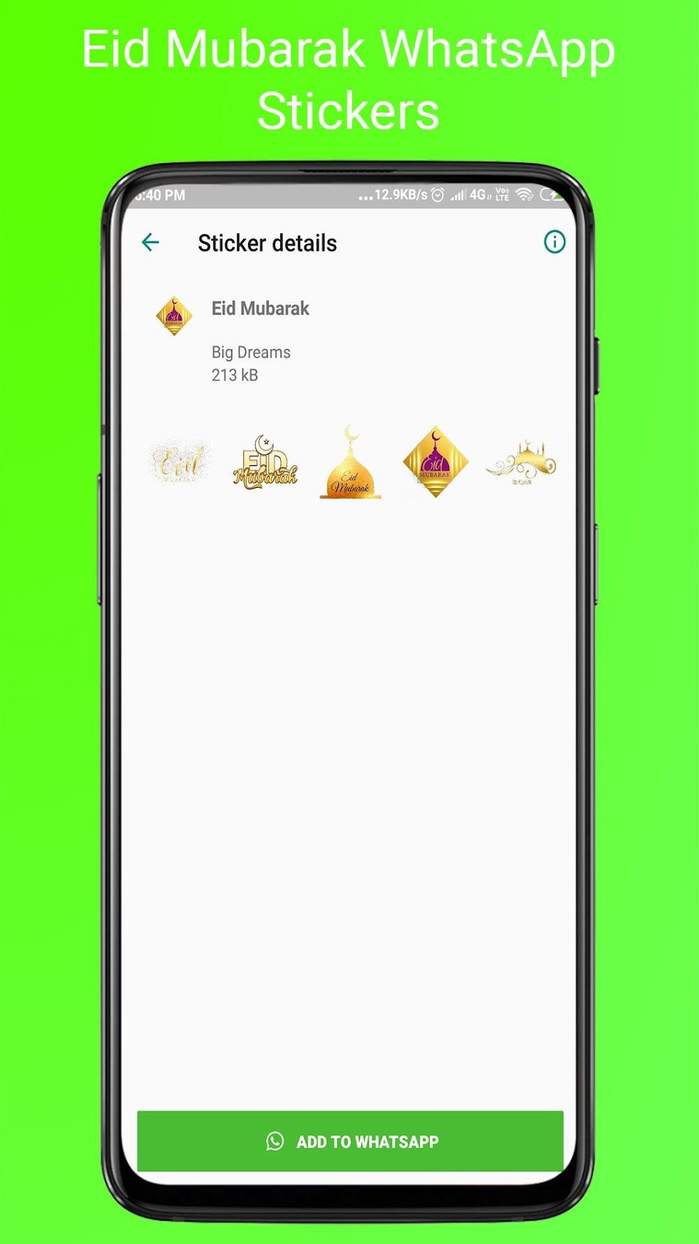 Eid Mubarak 2019 WA Stickers for Android - Download
