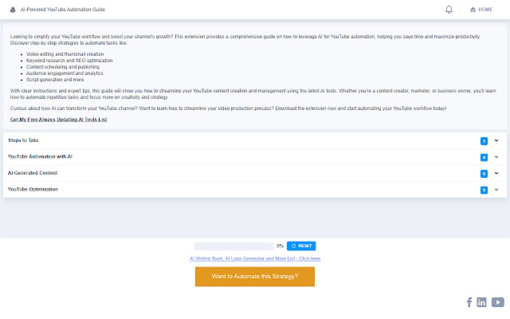 AI-Powered YouTube Automation Guide für Google Chrome - Erweiterung ... AI-Powered YouTube Automation Guide für Google Chrome - Erweiterung ...
