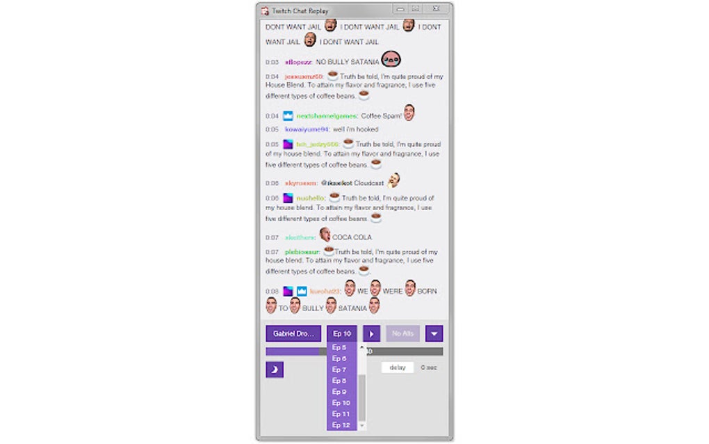 Twitch Chat Replay para Google Chrome - Extensión Descargar