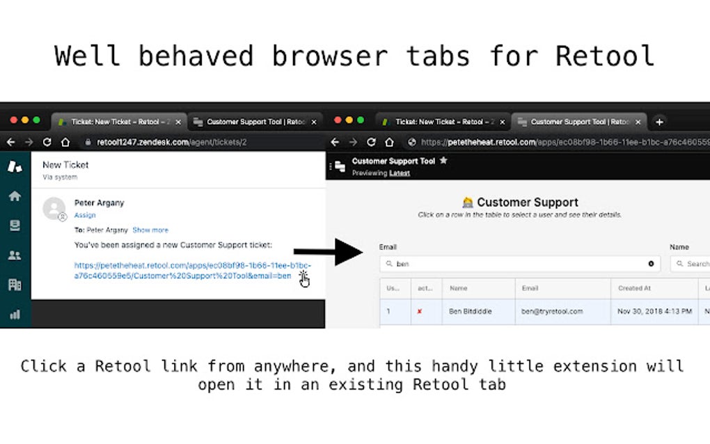 Retool Quick Open Google Chrome 용 - 확장 프로그램 다운로드