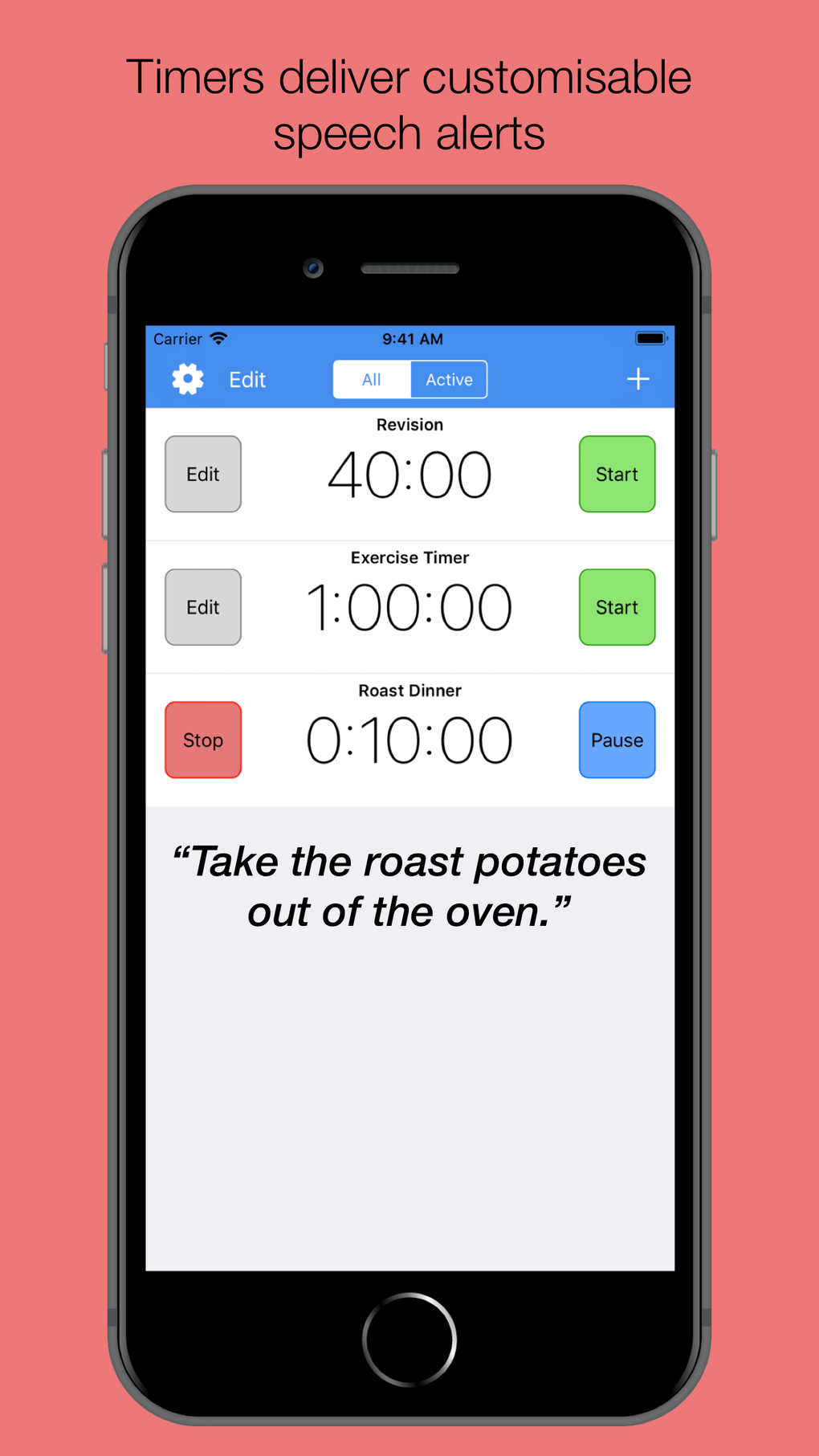 SpeakTimer - Voice Alert Timer para iPhone - Descargar