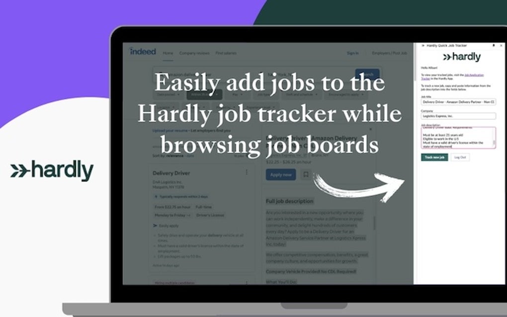 Hardly Quick Job Tracker para Google Chrome - Extensión Descargar