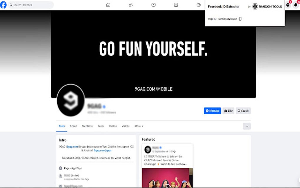Facebook ID Extractor for Google Chrome - Extension Download