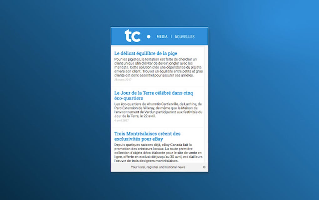 TC Media Nouvelles for Google Chrome - Extension Download