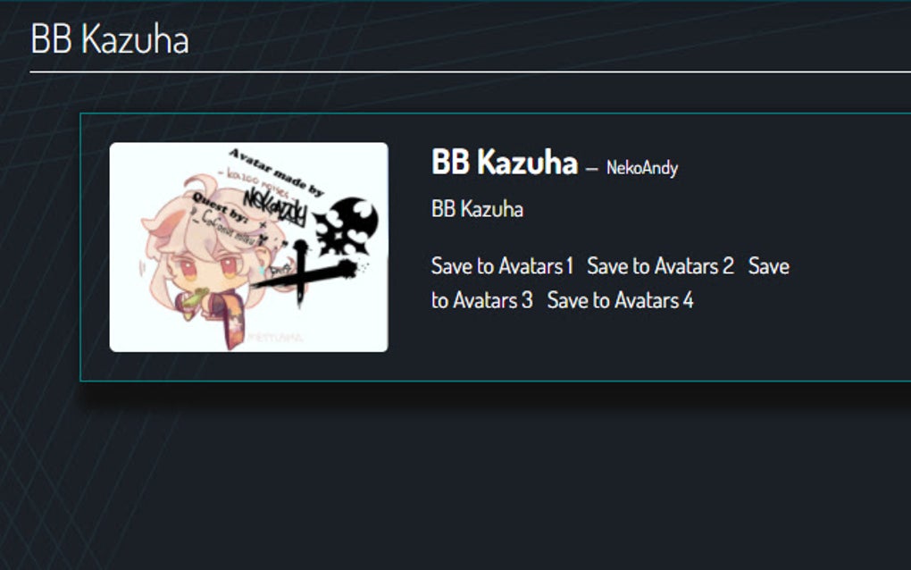 VRChat Avatar Script Google Chrome için - Eklenti İndir