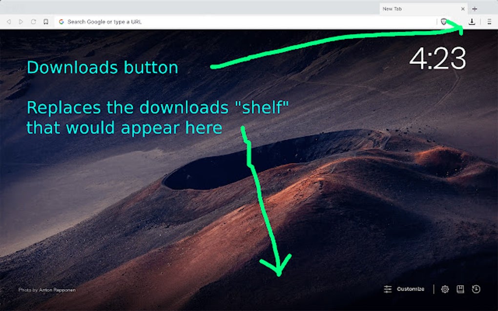 Disable Download Shelf pour Google Chrome - Extension Télécharger