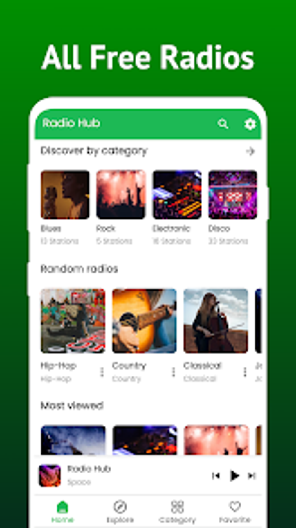 Radio Hub: FM AM Music Player per Android - Download