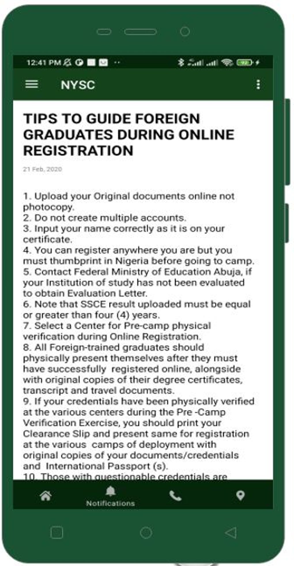 NYSC Official Mobile APK for Android - Download