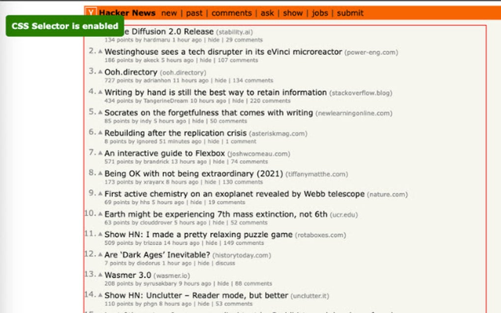 CSS Selector per Google Chrome - Estensione Download