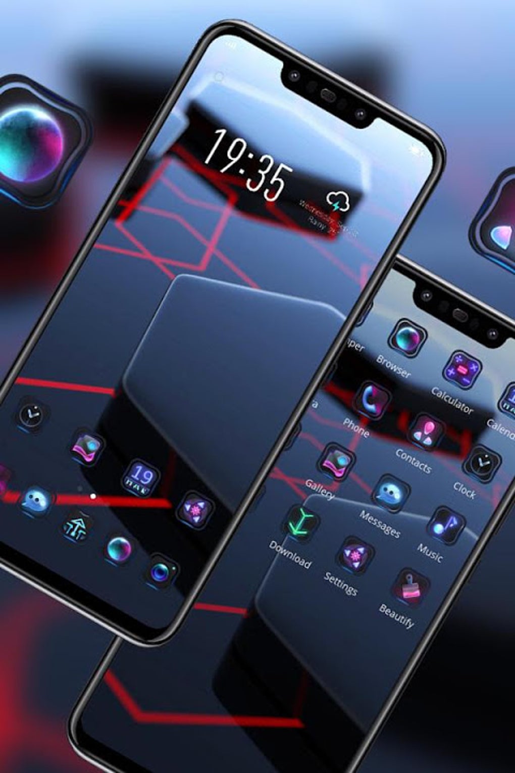 Android 용 Tech theme hexahedron Wallpaper for POCP F1 APK - 다운로드