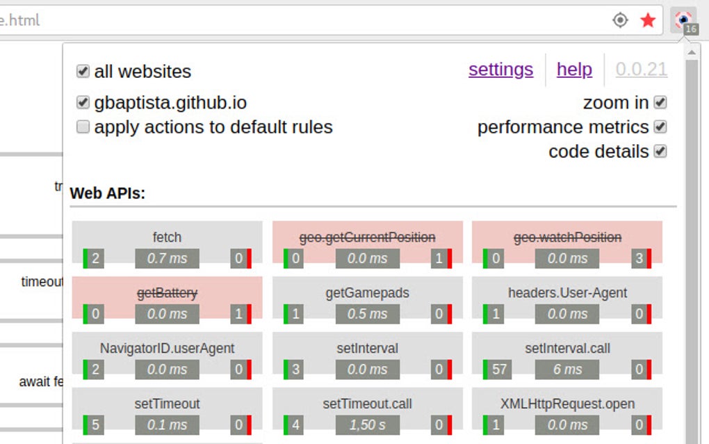 Luminous: JavaScript events blocker for Google Chrome - Extension Download