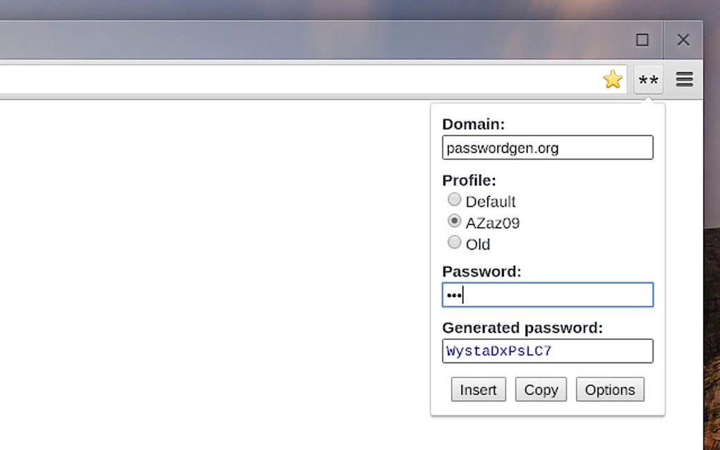 Password Generator para Google Chrome - Extensión Descargar