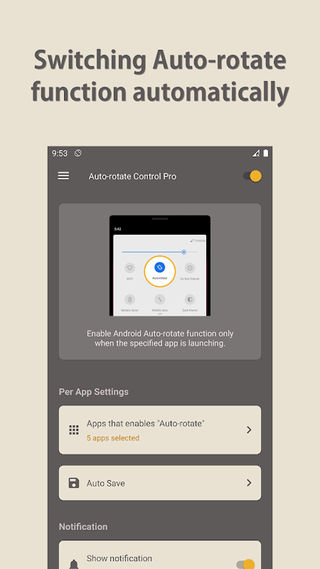 Auto-rotate Control Pro per Android - Download