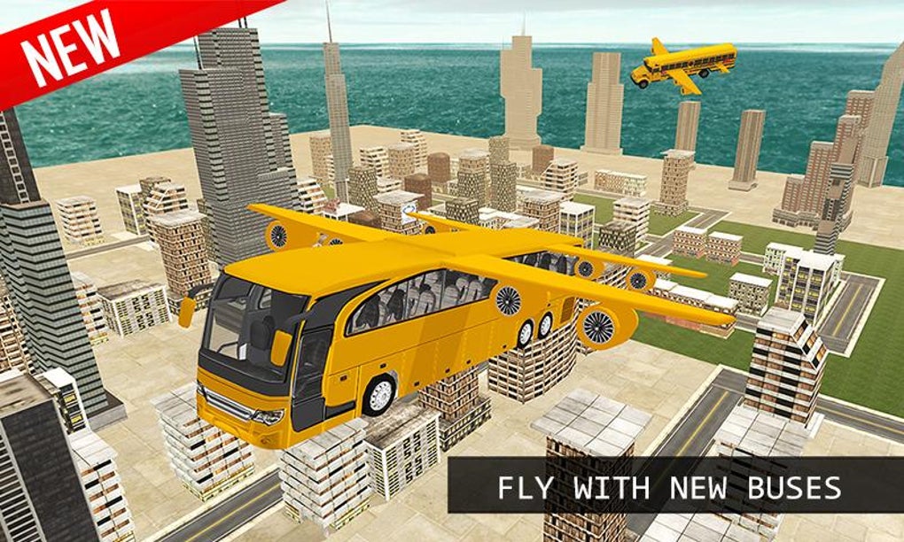 Android için Flying School Bus Simulator 3D: Extreme Tracks APK - İndir