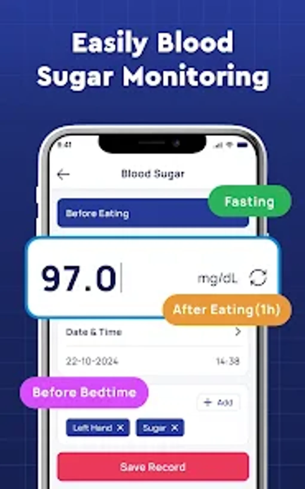 Blood Sugar Pressure Tracker for Android - Download