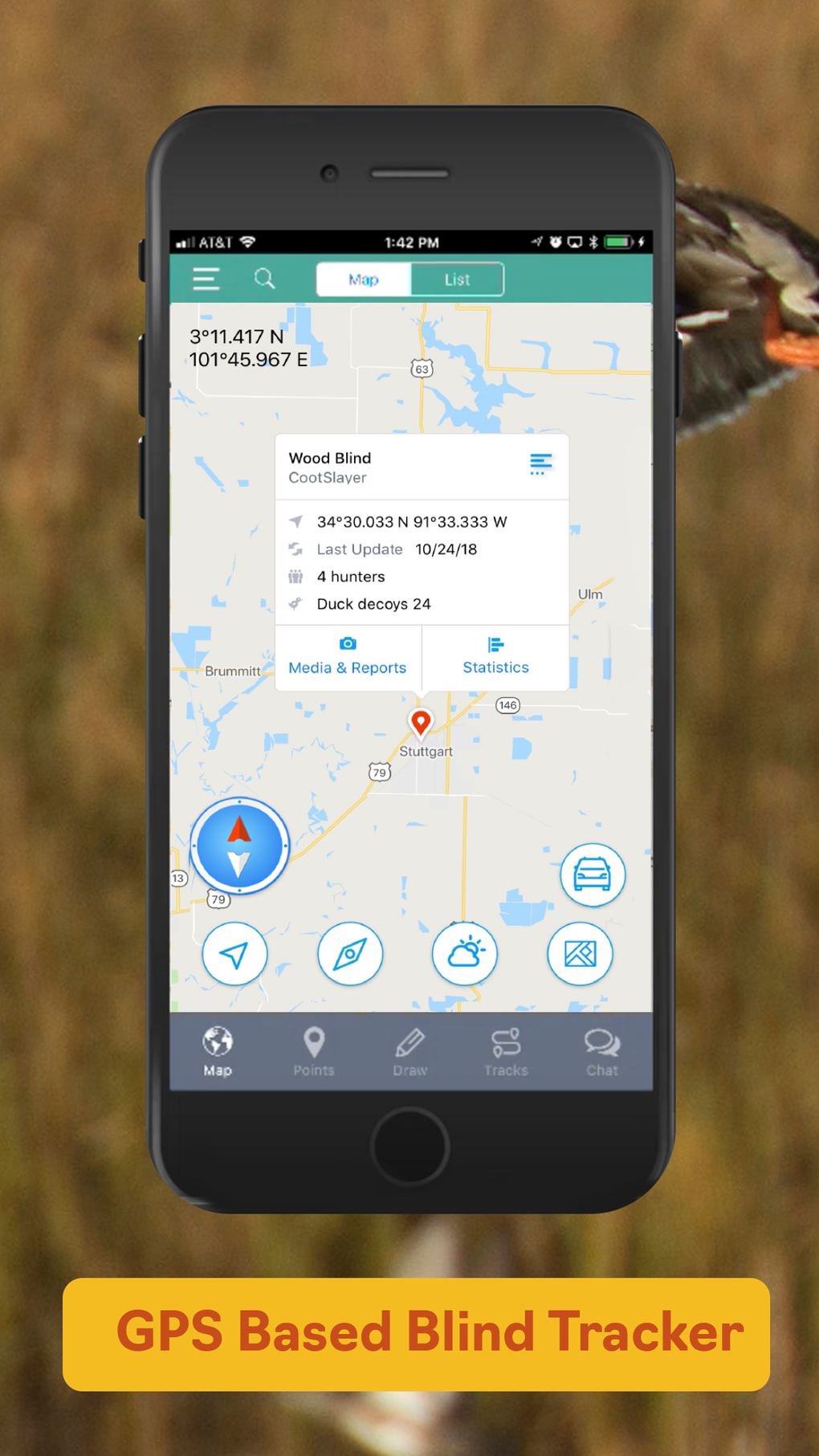 Duckr - Duck Hunting App GPS para iPhone - Descargar