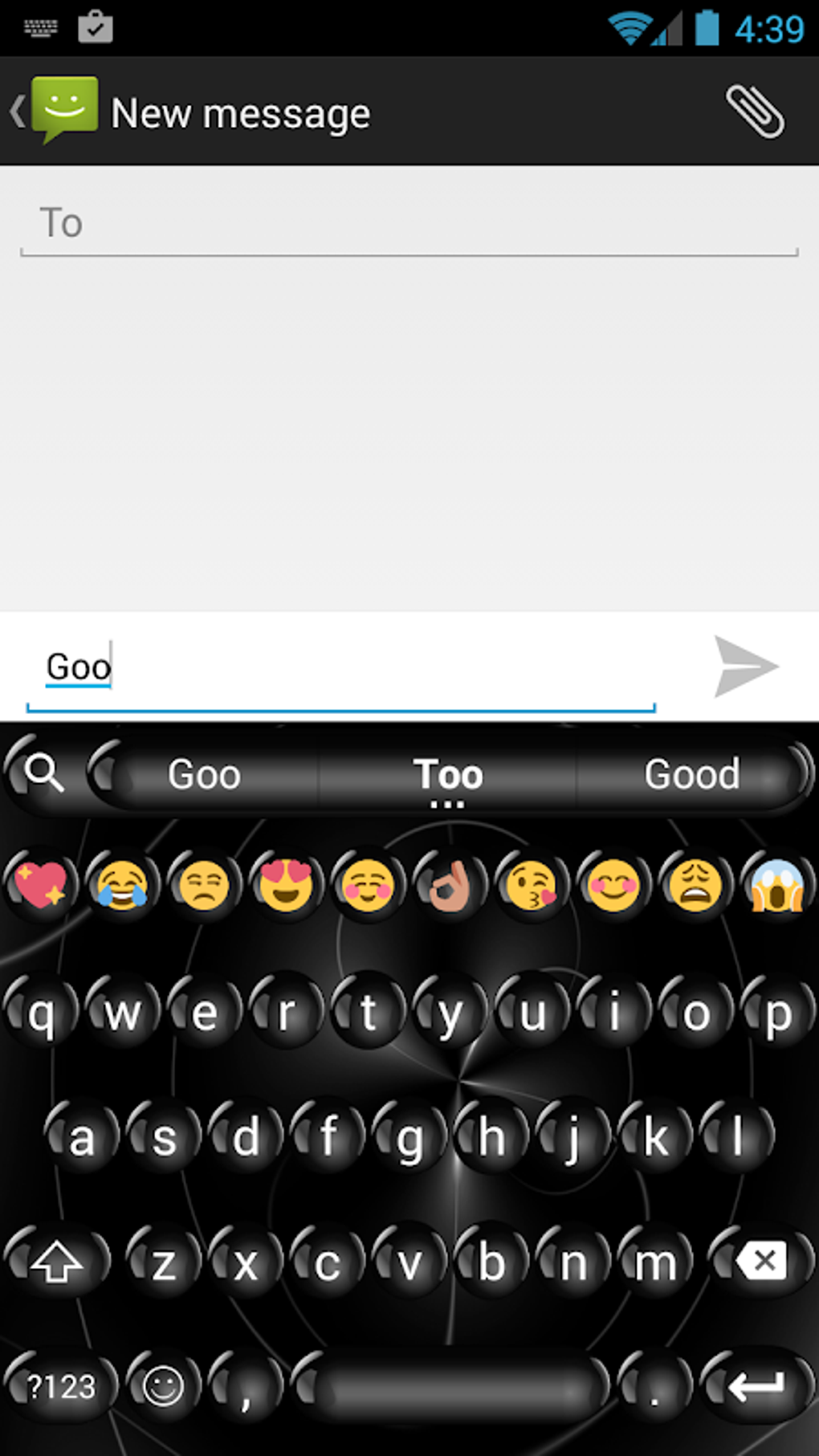 Spheres Black Emoji Keyboard APK for Android - Download