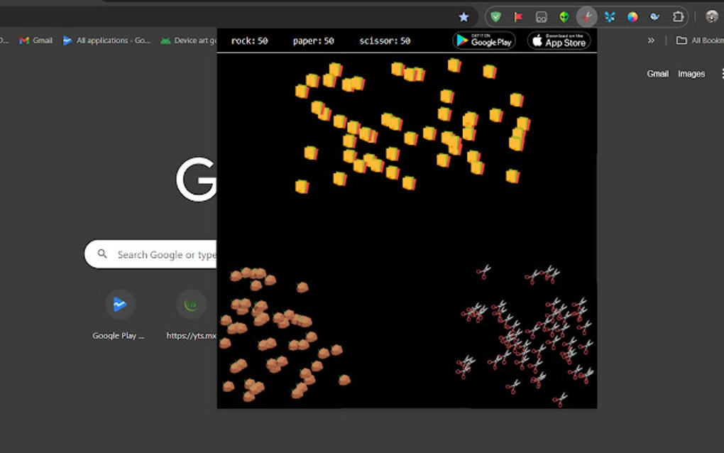 Rock Paper Scissor Simulator para Google Chrome - Extensión Descargar