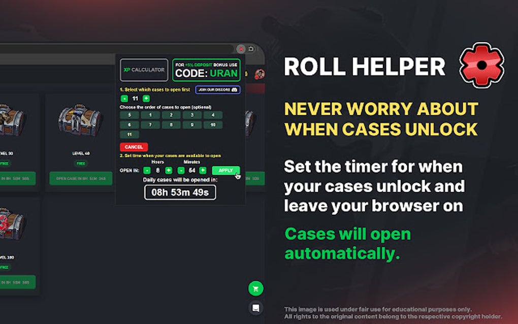 Roll helper para Google Chrome - Extensión Descargar