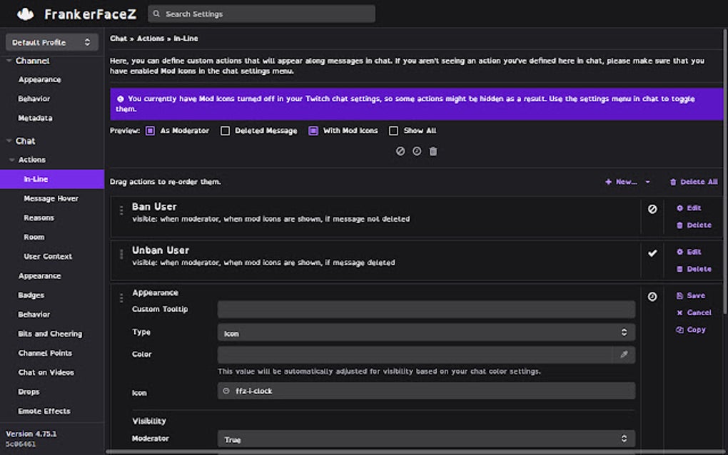 FrankerFaceZ Nightly for Google Chrome - Extension Download