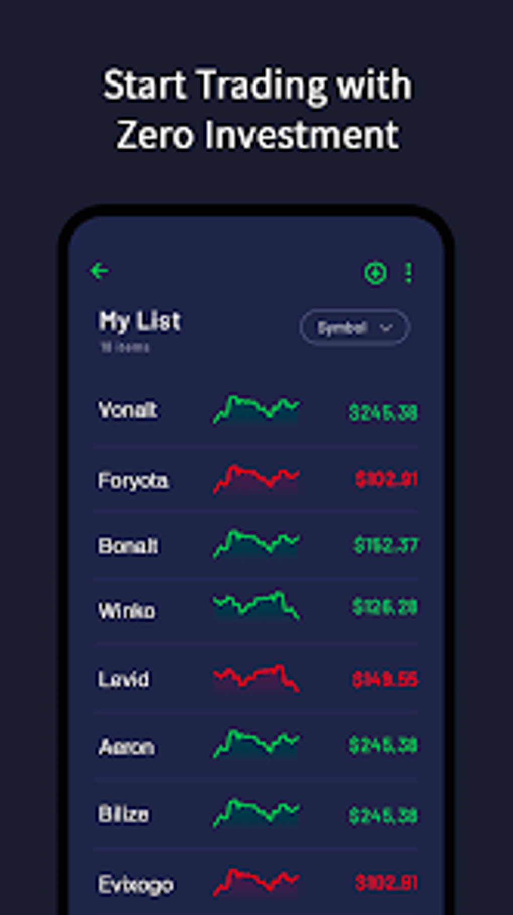 Zero Investment Online Trading para Android - Descargar