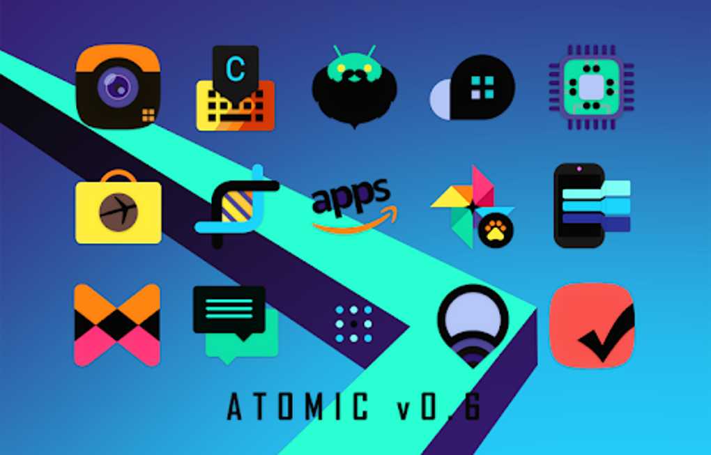 Android 용 ATOMIC - Dark Retro Future Icons - 다운로드